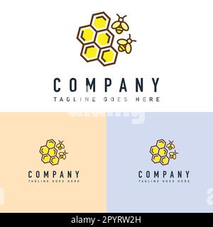 Bee icon logo design vector template Stock Vector Image & Art - Alamy