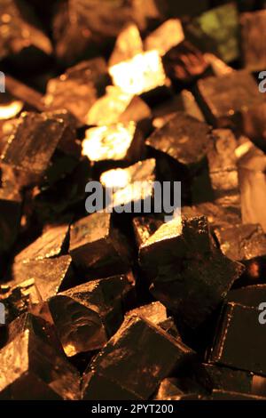 pyrite mineral background as very nice golden texture Stock Photo - Alamy