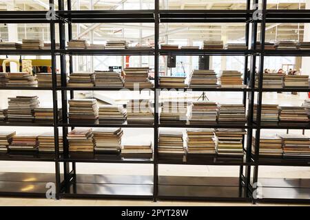 modern book library as very nice background Stock Photo - Alamy