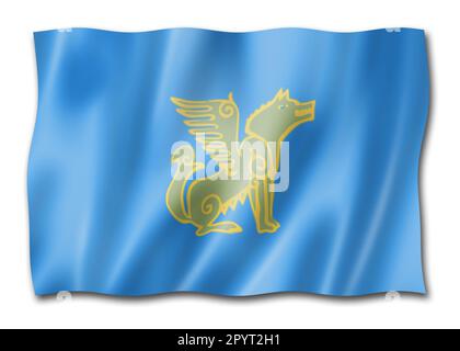 Nogay ethnic flag. 3D illustration Stock Photo - Alamy