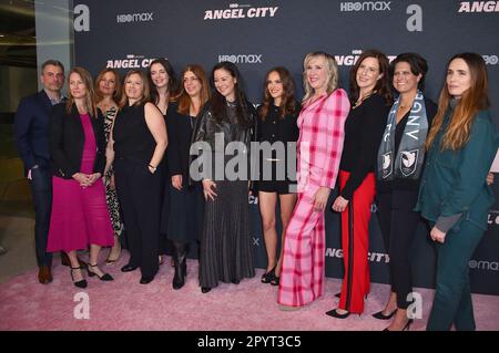 Kara Nortman, from left, Natalie Portman and Julie Uhrman arrive at the ...