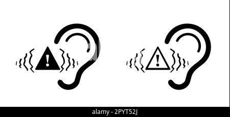 Tinnitus Awareness Week. Ringing in the ears. Human ear with tinnitus ...
