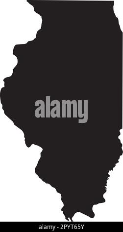 Illinois line art map Stock Vector Image & Art - Alamy