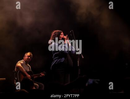 Peter Doherty and wife Katia De Vidas backstage at Victorious Festival ...