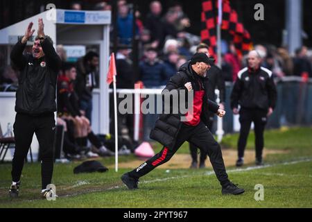 Lee Bircham managing Leighton Town in the Spartan South Midlands League ...