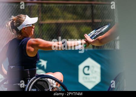 Vilamoura, Portugal, 04th May 2023. Wheelchair tennis player Ben ...