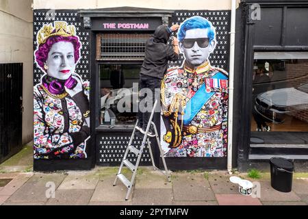 Brighton, May 4th 2023: Brighton street artists 'The Postman ...