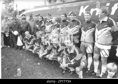 Benefit soccer match in Neuruppin stadium for the deceased soccer ...