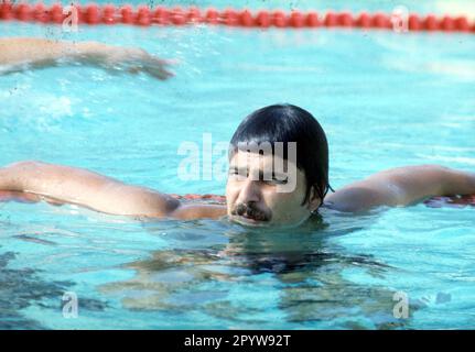 European Swimming Championships in Jönköping (Sweden) 1977 / Guest: seven-time Olympic champion ...