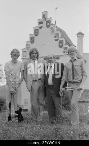 The Everding family in front of Grünwald Castle. August Everding (3rd ...