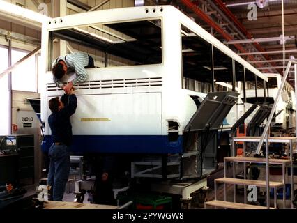 DEU , GERMANY : Production of SETRA buses at Evo Bus GmbH in Ulm ...