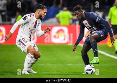 18 Rayan CHERKI (ol) during the Ligue 1 McDonald's match between Lyon and Paris at Groupama ...
