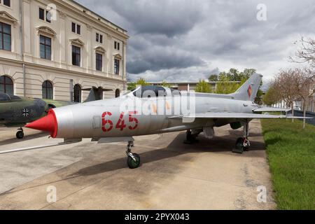 Soviet fighter aircraft MiG 21 of the NVA, GDR, military history museum ...