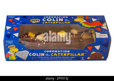 Coronation Colin the Caterpillar cake in box from Marks & Spencer M&S ...
