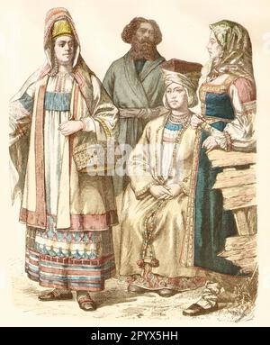 Inhabitants of the tsarist empire in contemporary clothes: people from ...