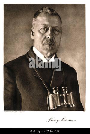 Portrait or photograph of Dr. Hugo Eckener, a key figure in airship history, possibly alongside ...
