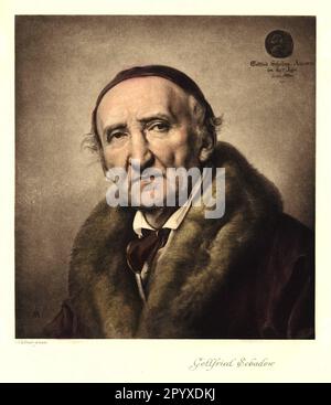 Portrait of German sculptor Johann Gottfried Schadow by German painter ...