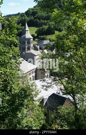 our lady basilica in orcival in auvergne (france Stock Photo - Alamy