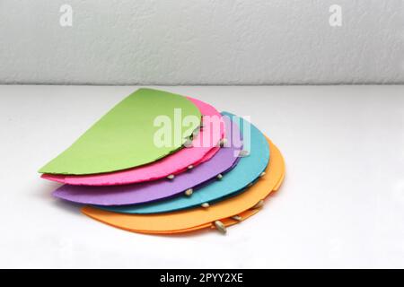 Typical mexican candy colored wafers glued with honey decorated with ...