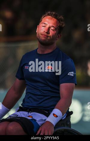 Alfie Hewett of Great Britain in action against Gordan Reid of Great ...