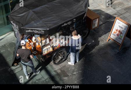 Coffee-bike in Liverpool One Stock Photo - Alamy