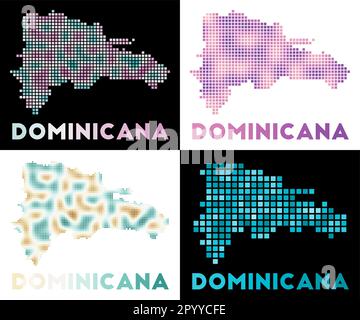 Dominican Republic map. Map of the Dominican Republic in dotted style ...