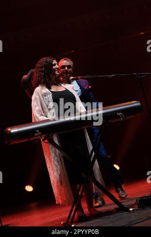 Peter Doherty and wife Katia De Vidas backstage at Victorious Festival ...