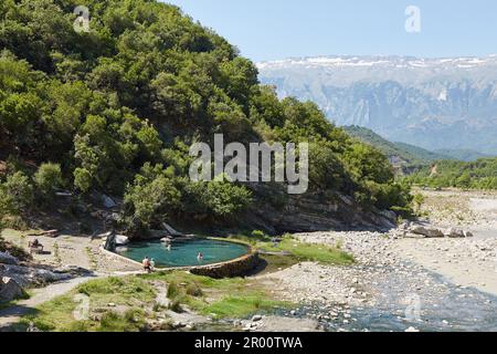 The Banje Thermal Springs of Permet, home to an ancient Ottoman bridge ...