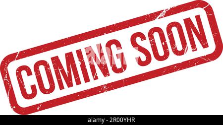 Grunge red coming soon word rubber stamp. coming soon sign sticker set ...
