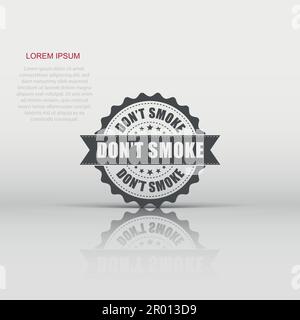 Don't smoke grunge rubber stamp. Vector illustration on white ...