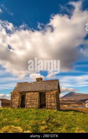 The Elphin Bothy in Assynt, Sutherland, Scotland Stock Photo - Alamy