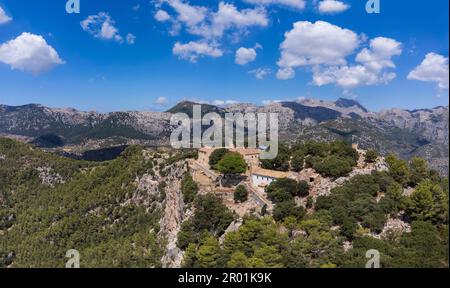 Alaró Castle , aerial view of the hermitage and the Hospice, Majorca ...