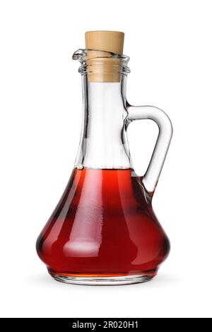 Glass jar with red grape vinegar. Hand drawn watercolor illustration ...