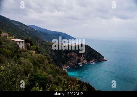 The Azure Path following the Mediterranean Sea in Cinque Terre National ...