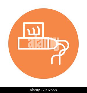 Tefillin line color icon. Isolated vector element. Outline pictogram ...