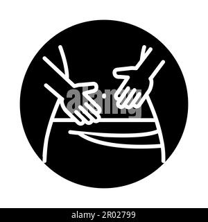 Taoist massage line color icon. Physiotherapy, acupuncture ...