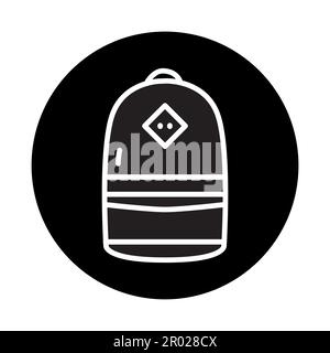 Backpack line color icon. Isolated vector element. Outline pictogram ...
