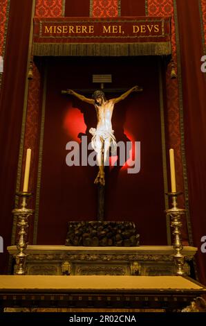 Ancient Spanish Crucifix made of wood, 300 years old Stock Photo - Alamy