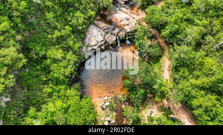 Aerial of the Cuevas Waterfalls, Samaipata, Bolivia Stock Photo - Alamy