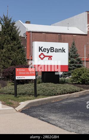 Warsaw - Circa May 2023: KeyBank consumer branch. KeyBank is the ...