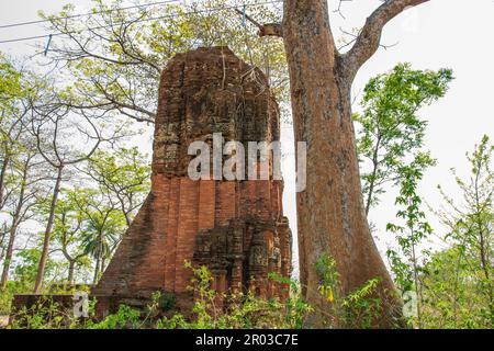 200 years old crumbling ruined building Jain temple in West Bengal, at ...