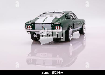 Fast & Furious Ford Mustang Fastback 1:43 model car, side view, white ...