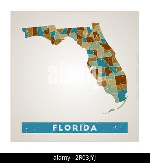 Florida outline symbol. US state map. Vector illustration Stock Vector ...