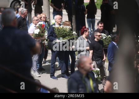 Belgrade, Serbia. 06th May, 2023. People attend a funeral for the ...
