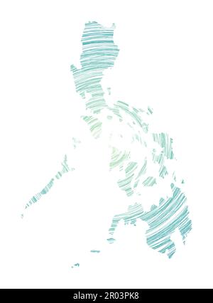 Philippines map design. Shape of the country with beautiful geometric ...