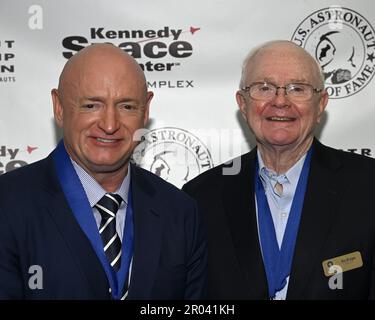 Astronaut Hall of Fame 2023. Roy D. Bridges Jr. speaks to guests after ...