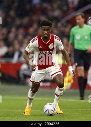 AMSTERDAM - Jorrel Hato of Ajax during the Dutch premier league match ...