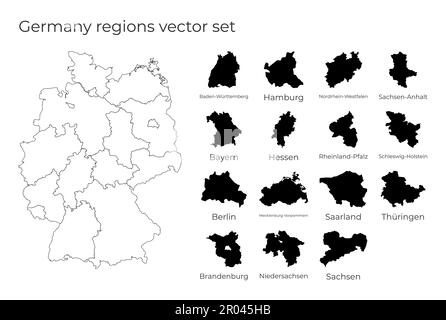 Germany map collection. Borders of Germany for your infographic ...