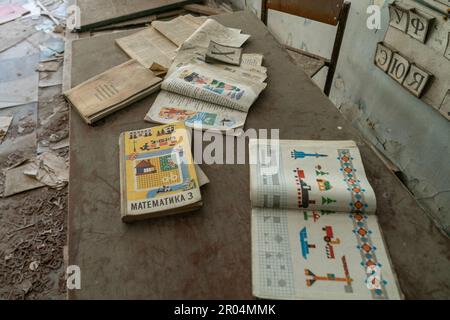 classroom Pripyat after the Chernobyl disaster Stock Photo - Alamy
