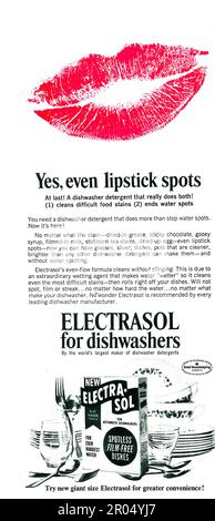Electrasol Dishwasher Detergent advert in a Journal magazine, 1965 ...